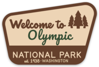 Welcome to Olympic National Park Sign Sticker – Fog + Fern Clothing Co.