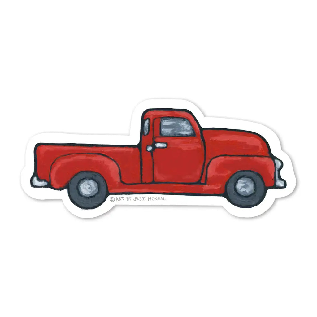 Red Truck Sticker – Fog + Fern Clothing Co.