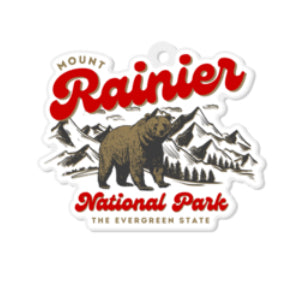 Mt. Rainier Bear Keychain – Fog + Fern Clothing Co.