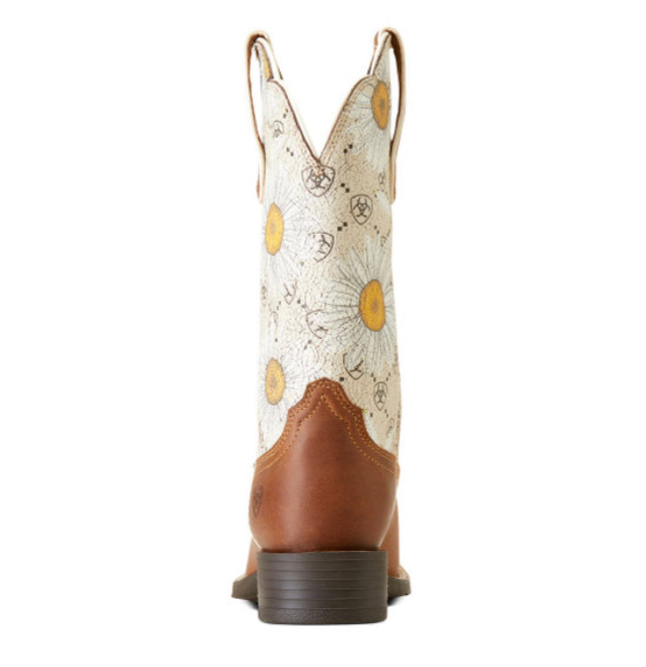 Ariat Round Up Square Toe Daisy Western Boot – Fog + Fern Clothing Co.