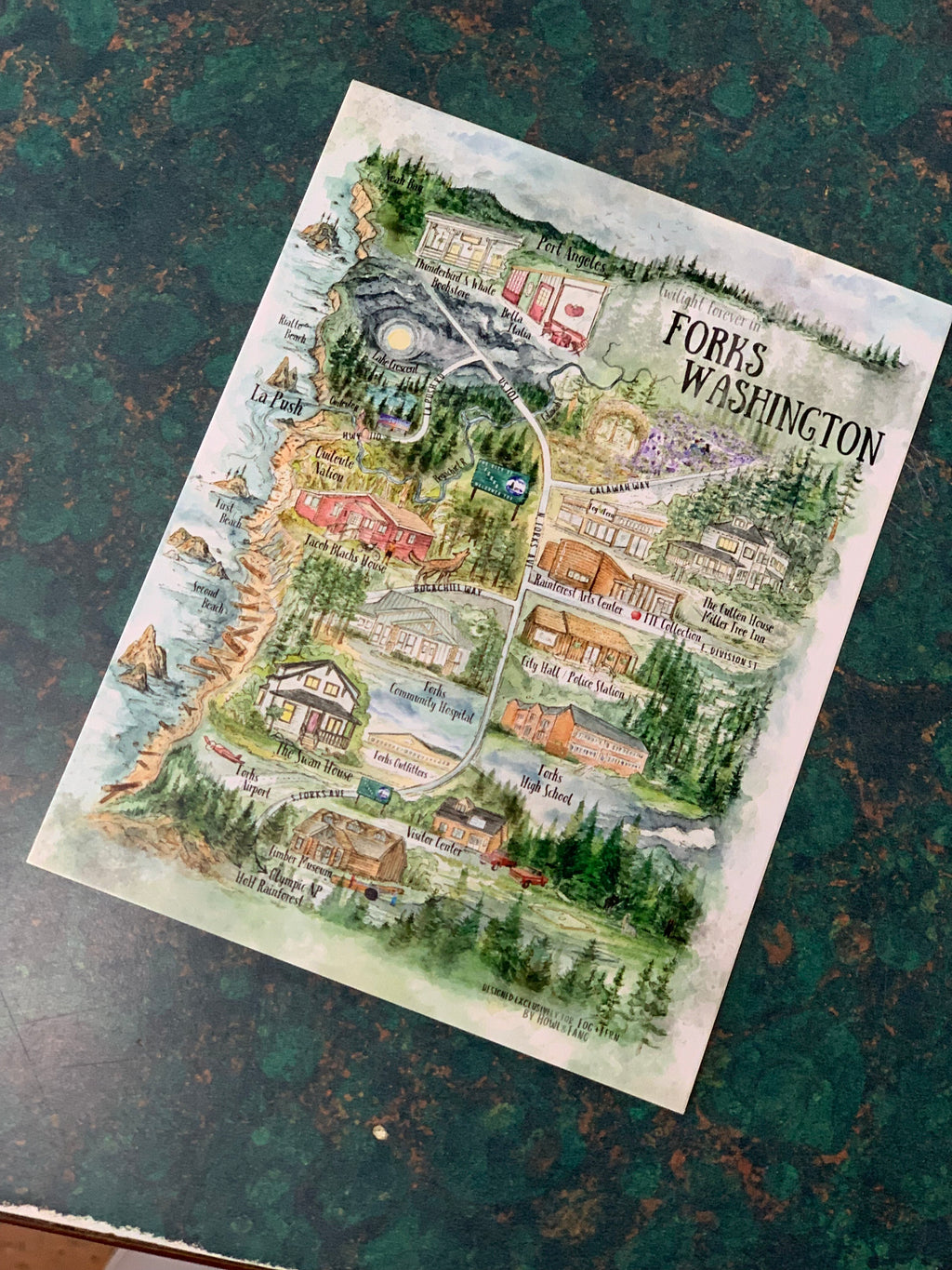 Forks Twilight Map Post Card – Fog + Fern Clothing Co.